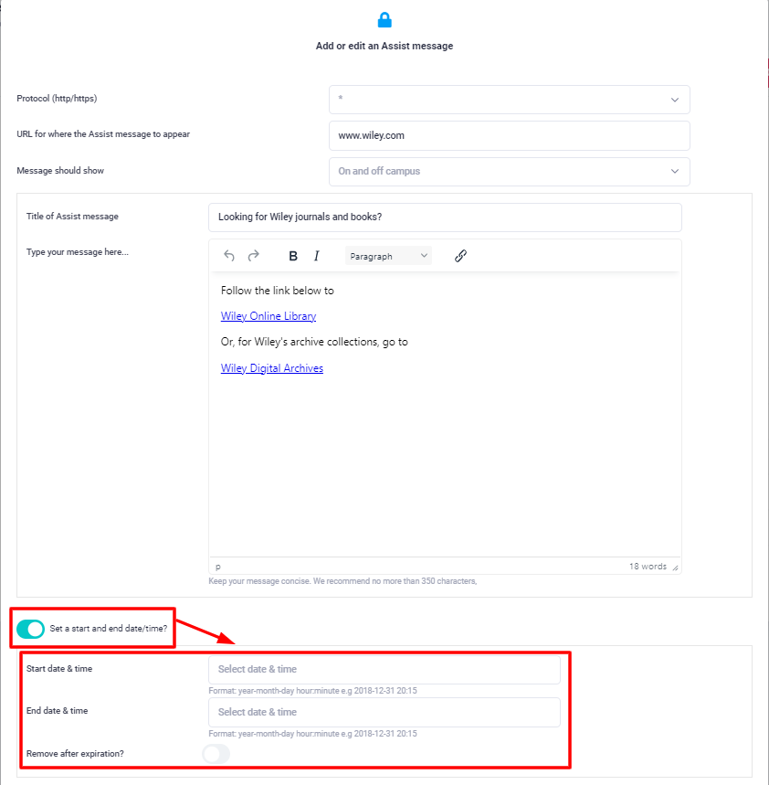 Scheduled Assist Message: What is it? – Lean Library