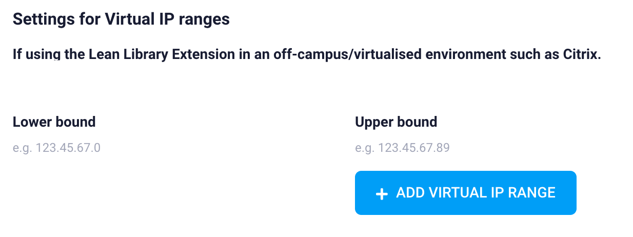Setting up the IP ranges of the campus: How to set it up – Lean Library
