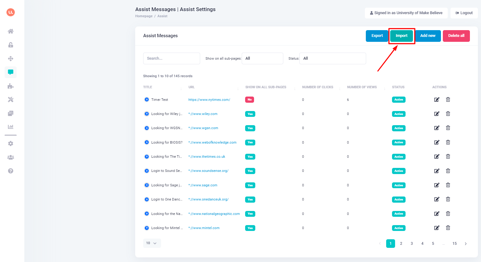 How to import Assist Messages to Lean Library Dashboard – Lean Library