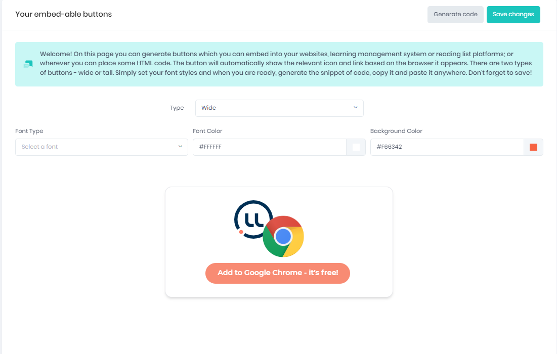 Embeddable Buttons: How to generate? – Lean Library