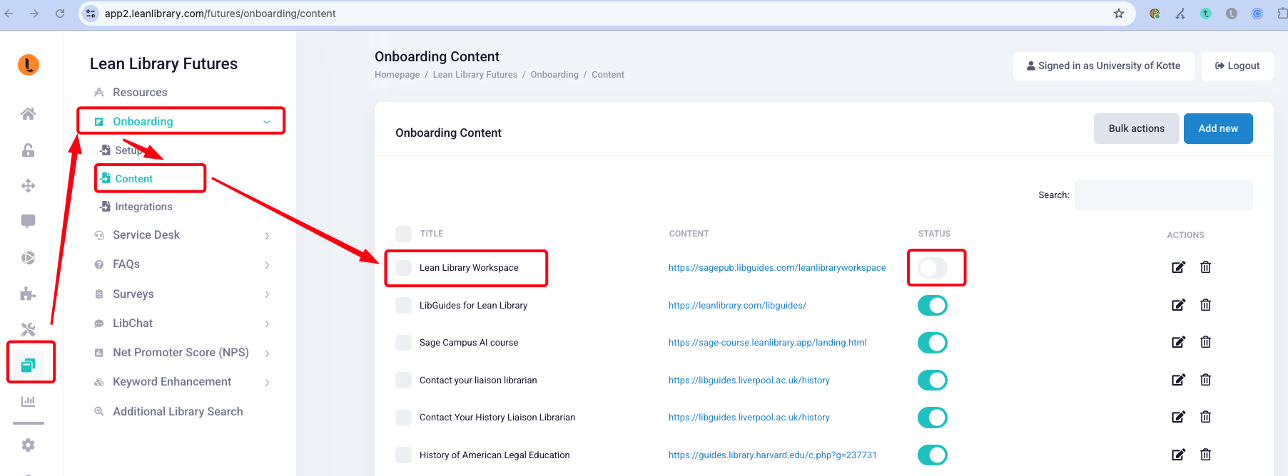 How to activate the Lean Library Workspace Libguide for your institute ...