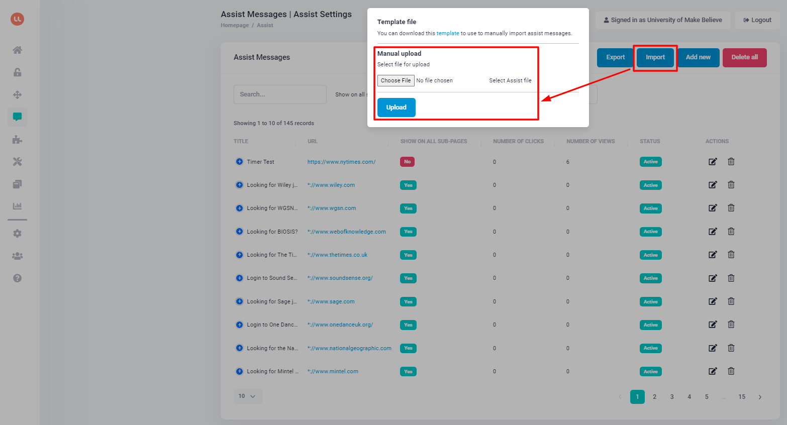 How to export Assist Messages from Lean Library Dashboard – Lean Library