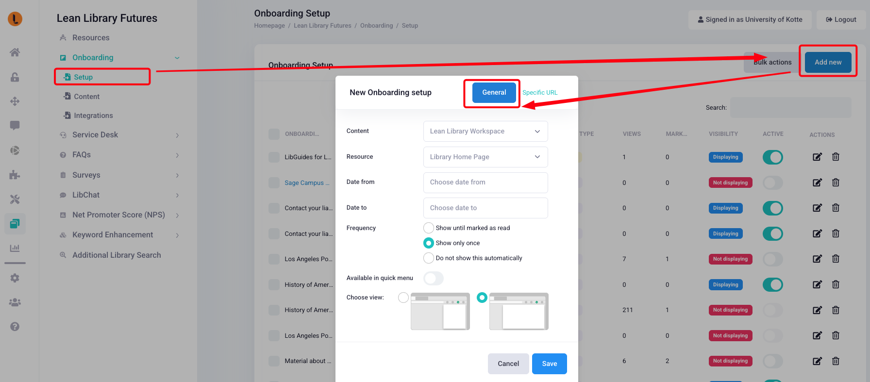 How to activate the Lean Library Workspace Libguide for your institute ...